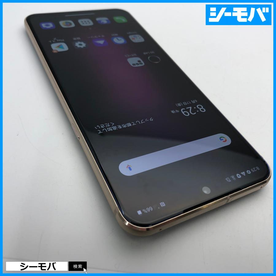 スマホ LG V60 ThinQ 5G 美品 SIMフリーSIMロック解除済 softbank クラッシーブルー A001LG 128GB ...