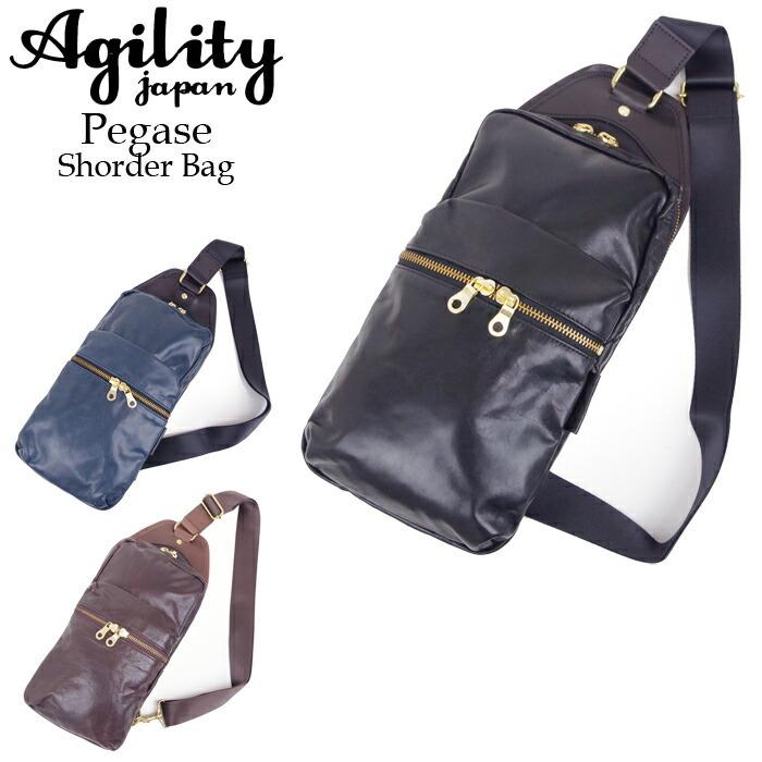 ボディバッグ 本革 メンズ ショルダーバッグ ワンショルダー AGILITY affa アジリティアッファ ペガーズ アロンジ ギャロップ 2way 送料無料