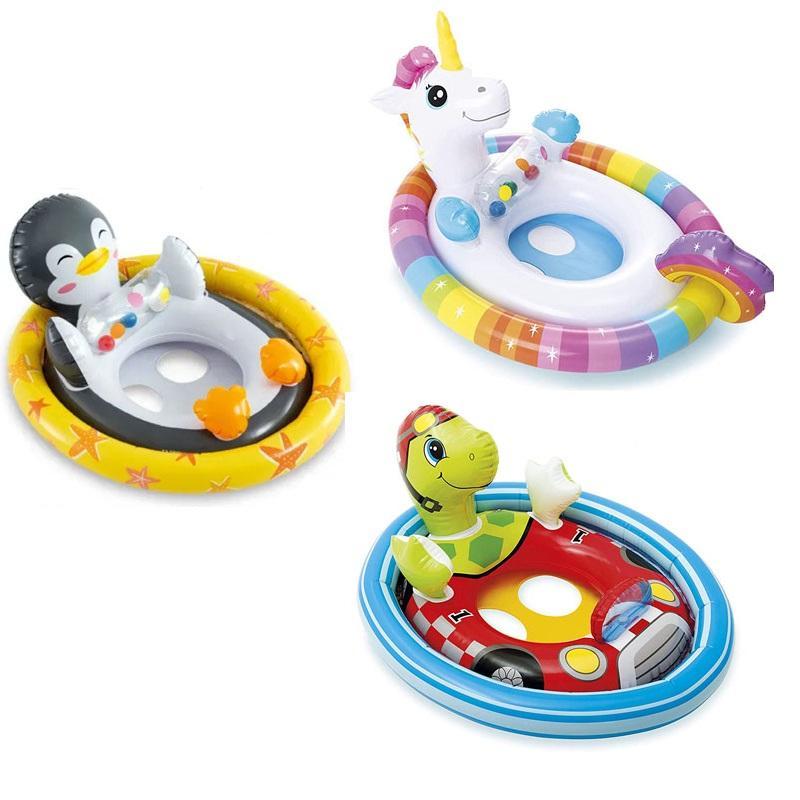 INTEX 浮き輪 足入れ 子供 ベビー インテックス シーミーシット プールライダー アニマル プール用 77x58cm 59570 プール ...