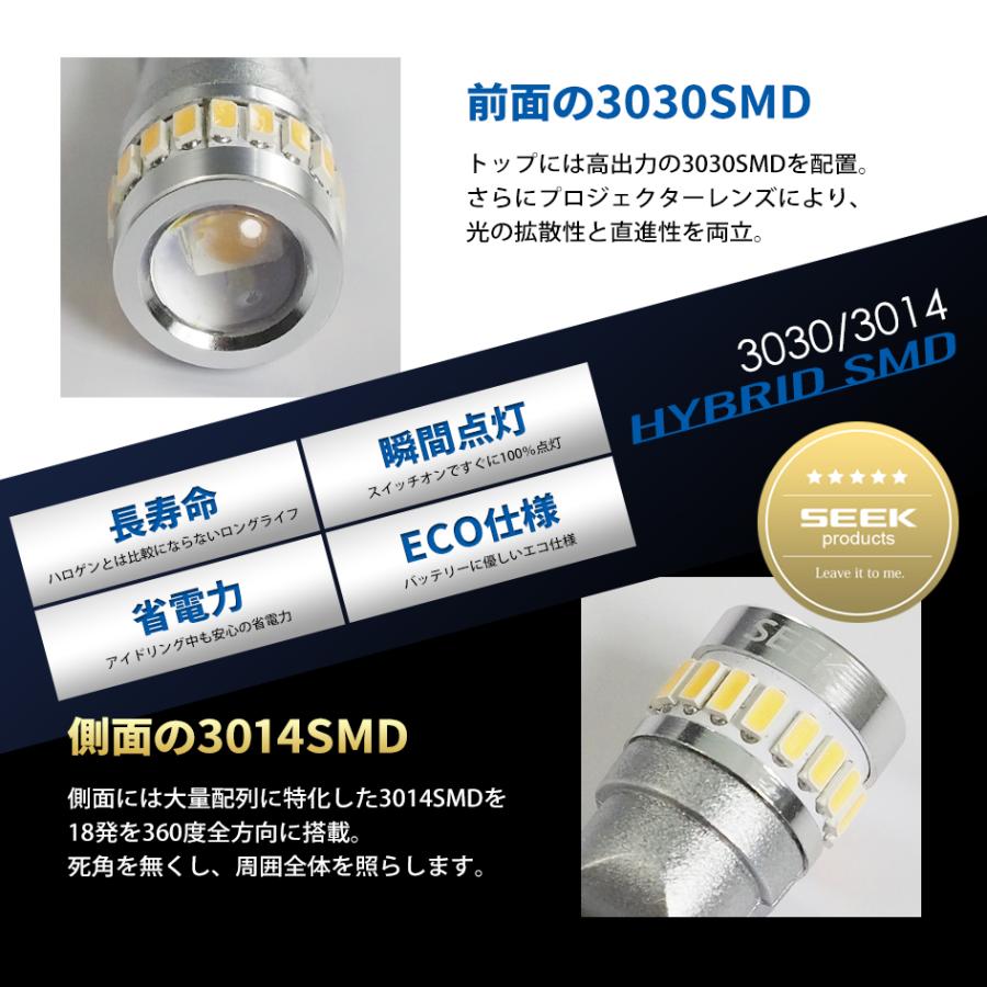 SUZUKI スペーシア カスタム除く H29.12〜 T10 LED ポジション/スモール ナンバー灯など SEEK Products SCシリーズ 無極性 ウェッジ球 白 19発 送料無料 ...