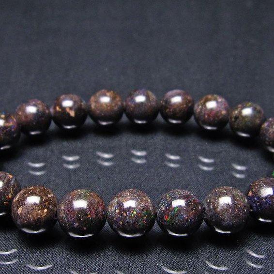 ブラックオパール ブレスレット 10mm l378-1189 : 誠安天然石専門店 - 通販 - Yahoo!ショッピング