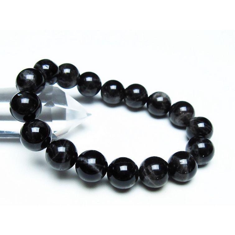 モリオン 純天然 黒水晶 ブレスレット 12mm t112-7204 : t112-7204 : 誠安天然石専門店 - 通販 - Yahoo!ショッピング