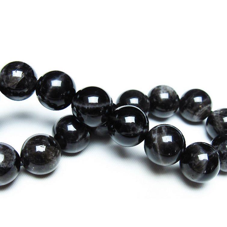 モリオン 純天然 黒水晶 ブレスレット 12mm t112-7204 : t112-7204 : 誠安天然石専門店 - 通販 - Yahoo!ショッピング