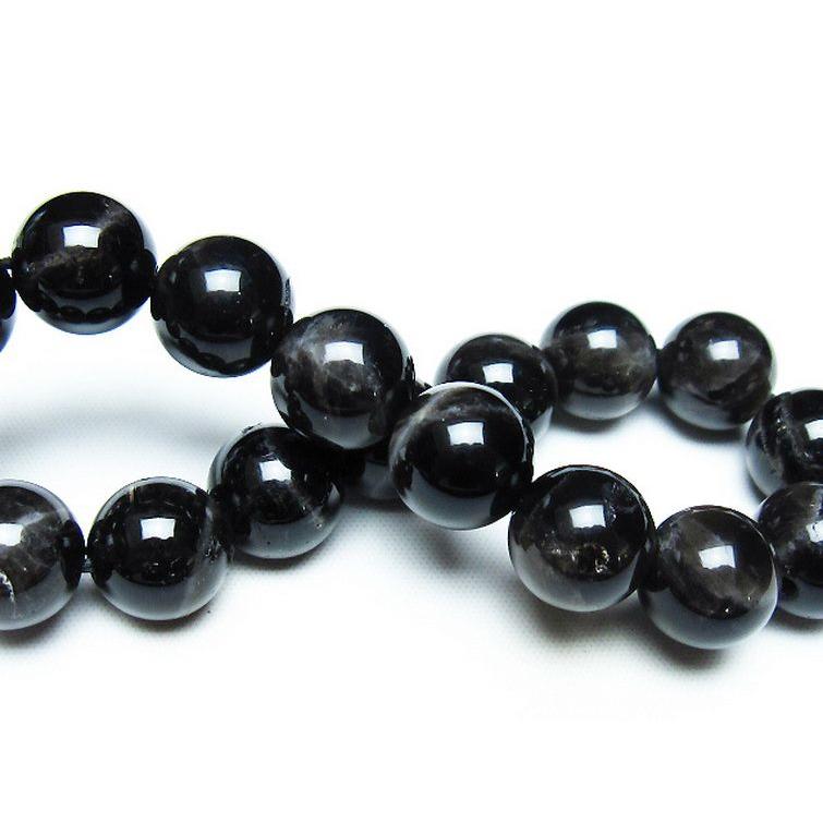 モリオン 純天然 黒水晶 ブレスレット 12mm t112-7240 : t112-7240 : 誠安天然石専門店 - 通販 - Yahoo!ショッピング