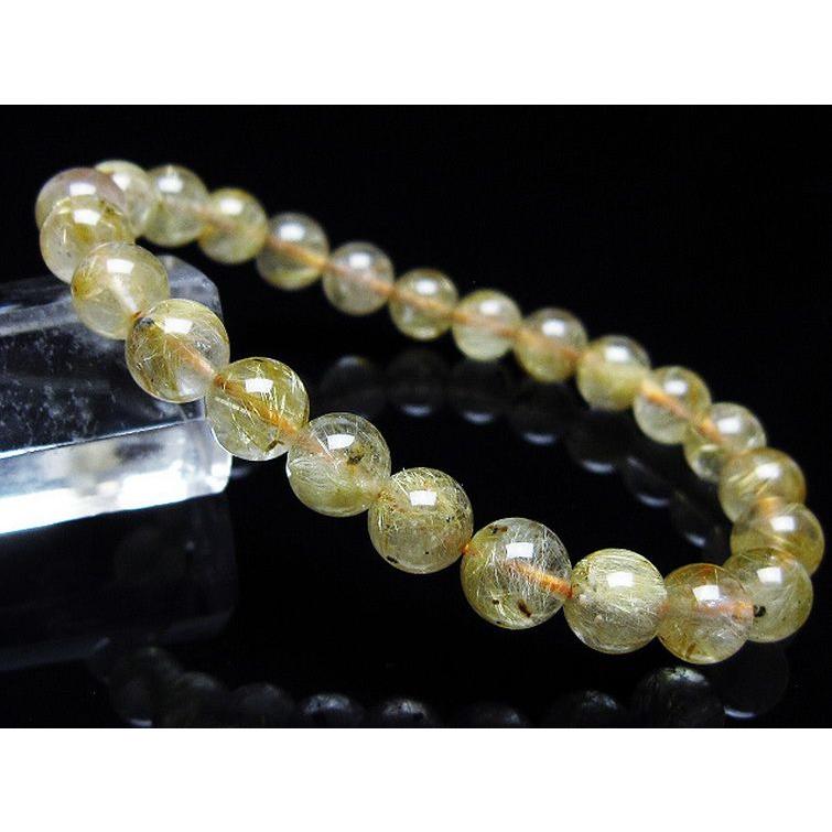 ゴールドタイチンルチル ブレスレット 7mm t116-12305 : t116-12305 : 誠安天然石専門店 - 通販 - Yahoo!ショッピング