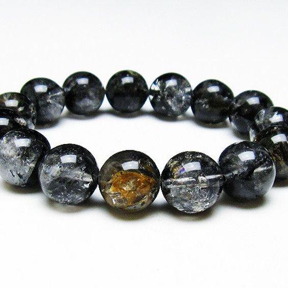 ブラックエレスチャルクォーツ 骸骨水晶 ブレスレット 14mm t124-4936 : 誠安天然石専門店 - 通販 - Yahoo!ショッピング