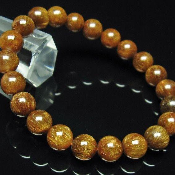 ファイナルグレードルチルクォーツ（金針ルチル水晶） ブレスレット 9mm t15-10143 : t15-10143 : 誠安天然石専門店 - 通販 - Yahoo!ショッピング