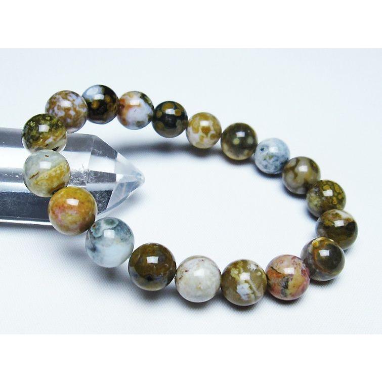 オーシャンジャスパー ブレスレット 11mm t153-3112 : 誠安天然石専門店 - 通販 - Yahoo!ショッピング