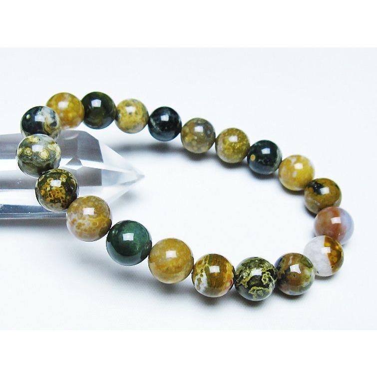 オーシャンジャスパー ブレスレット 10mm t153-3440 : 誠安天然石専門店 - 通販 - Yahoo!ショッピング