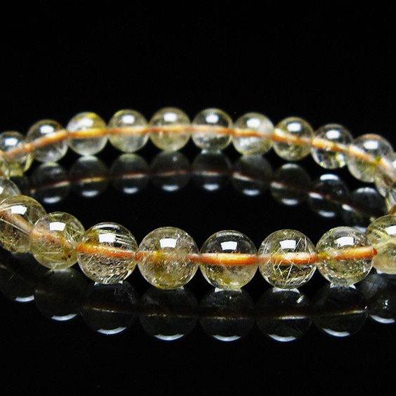 ゴールドタイチンルチル ブレスレット 8mm t171-7136 : 誠安天然石専門店 - 通販 - Yahoo!ショッピング