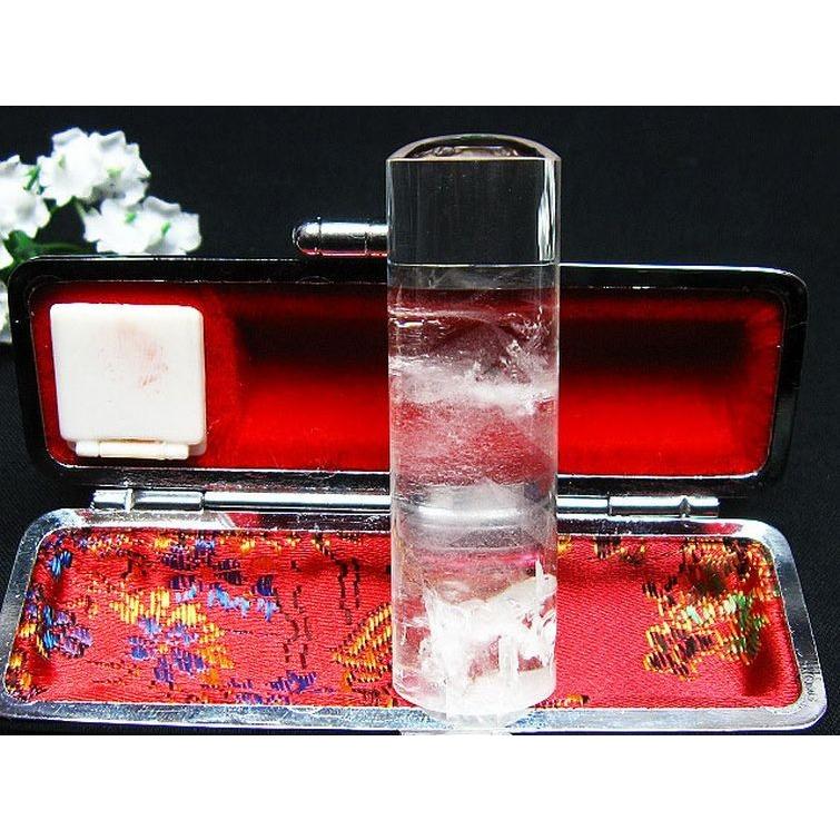 スーパーファントム 印材 (18mm) 山入り 本水晶 パワーストーン 天然石 t182-212 : 誠安天然石専門店 - 通販 ...