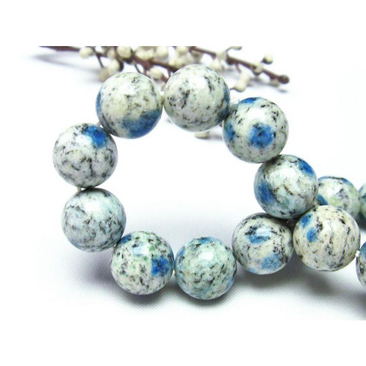 K2ストーン アズライト イン グラナイト ブレスレット 12mm t193-2929 : t193-2929 : 誠安天然石専門店 - 通販 - Yahoo!ショッピング