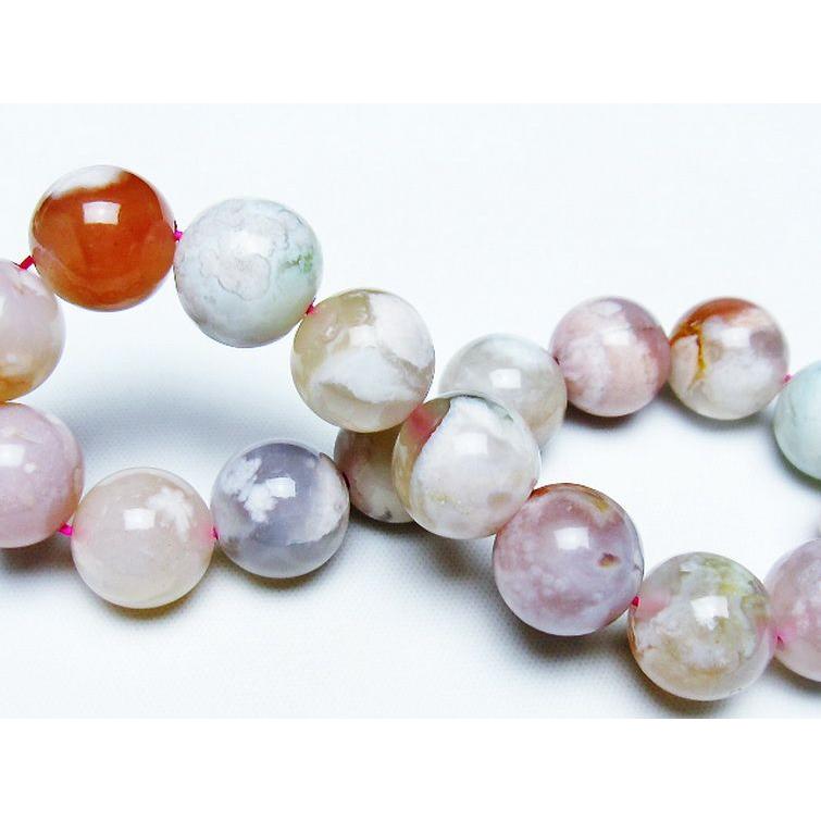 桜メノウ チェリーブロッサムアゲート ブレスレット 13mm t213-1908 : t213-1908 : 誠安天然石専門店 - 通販 - Yahoo!ショッピング