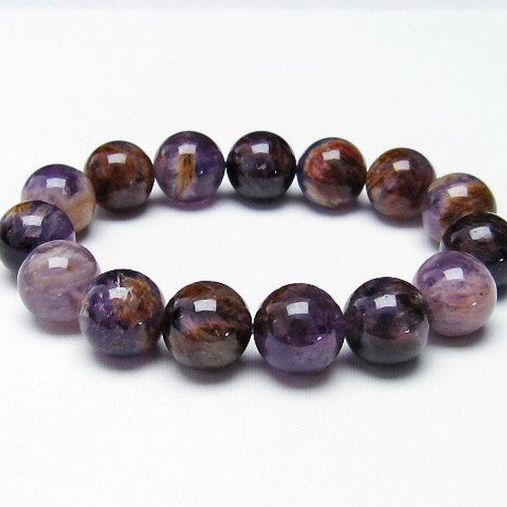 アメジストファントム ブレスレット 15mm t231-1893 : t231-1893 : 誠安天然石専門店 - 通販 - Yahoo!ショッピング