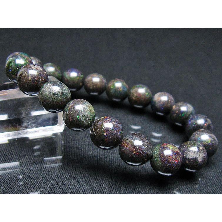 ブラックオパール ブレスレット 11mm t249-4502 : 誠安天然石専門店 - 通販 - Yahoo!ショッピング