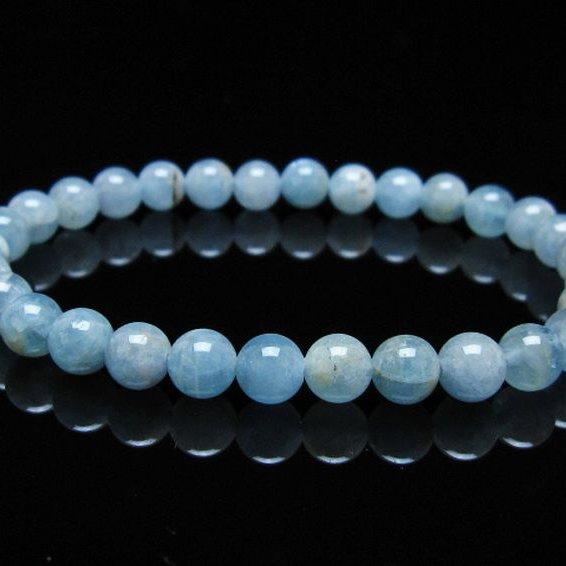 アクアマリン ブレスレット 6mm t35-20294 : 誠安天然石専門店 - 通販 - Yahoo!ショッピング