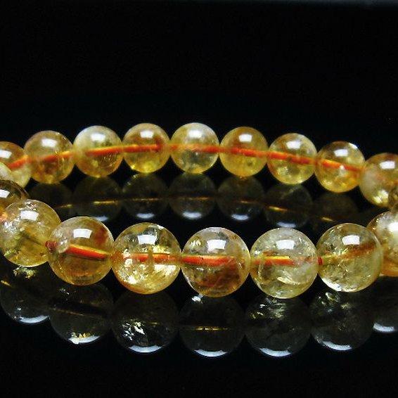 虹入り シトリン ブレスレット 10mm t366-12791 : 誠安天然石専門店 - 通販 - Yahoo!ショッピング