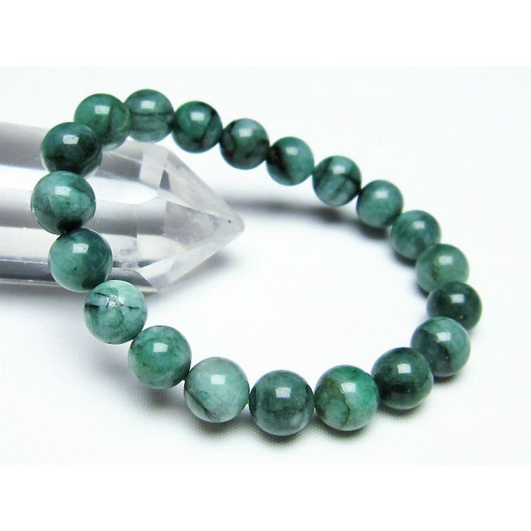 エメラルド ブレスレット 9mm t398-7112 : 誠安天然石専門店 - 通販 - Yahoo!ショッピング