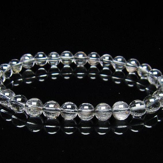 放射プラチナルチルクォーツ ブレスレット 6mm t437-2321 : 誠安天然石専門店 - 通販 - Yahoo!ショッピング
