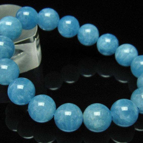 アクアマリン ブレスレット 12mm t537-14177 : 誠安天然石専門店 - 通販 - Yahoo!ショッピング