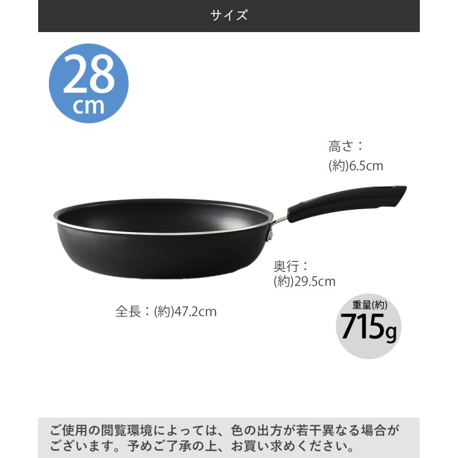 FUJIMARU BLACK フライパン 28cm ガス火 FE2-P28 | MEYER マイヤー 28センチ ホーロー ブラック ガス 黒 直火 シンプル おしゃ : 生活空間 - 通販 ...