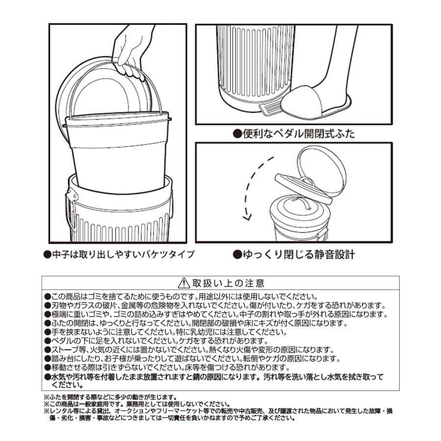 ゴミ箱 ダストボックス トラッシュカン ペダル式 5L カーキ NQ-0192 Boite ベストコ | ごみ箱 ごみばこ トラッシュ缶 くずかご リビング キッチン : 生活空間 - 通販 ...