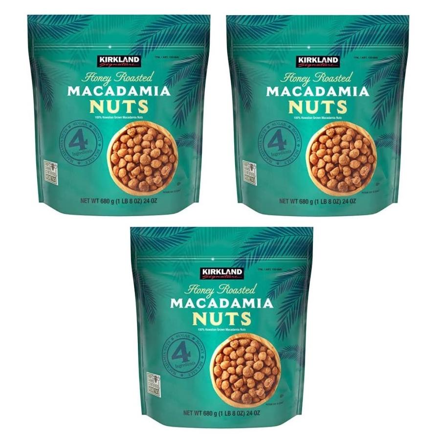 KIRKLAND signature カークランドシグネチャー ハニーロースト マカダミアナッツ 680g × 3個セット コストコ 全国一律送料無料 あす着く 賞味期限 2025/1/5 ...