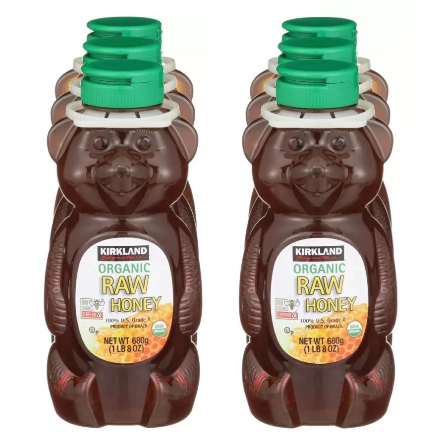 KIRKLAND signature カークランド オーガニック 生ハチミツ ローハニー 680g × 3本セット 2セット コストコ 全国一律送料無料 あす着く 賞味期限 2025/2/24 ...