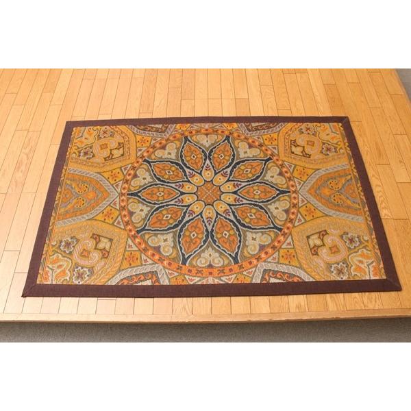 イケヒコ い草のマット「 万華鏡 」 95×150cm(#1708510)柳川だんつう い草 ラグ 国産 日本製 日本産 最高級 柳川段通 ...