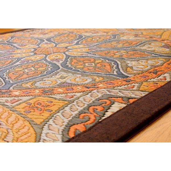 い草のマット「 万華鏡 」 95×150cm(#1708510)柳川だんつう い草 ラグ 国産 日本製 日本産 最高級 柳川段通 ...