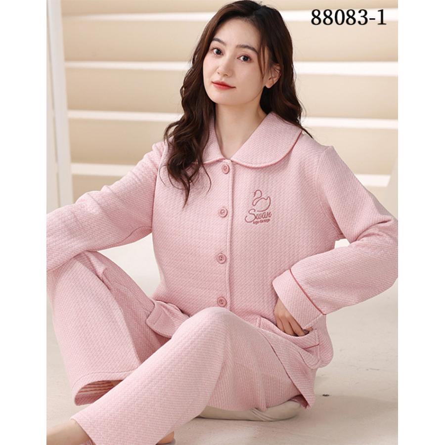 パジャマ レディース 冬 かわいい 長袖 ルームウェア 上下セット ナイト もこもこ 寝巻き 女性用 ふわふわ 前開き 裏起毛 : セイウンストア - 通販 - Yahoo!ショッピング