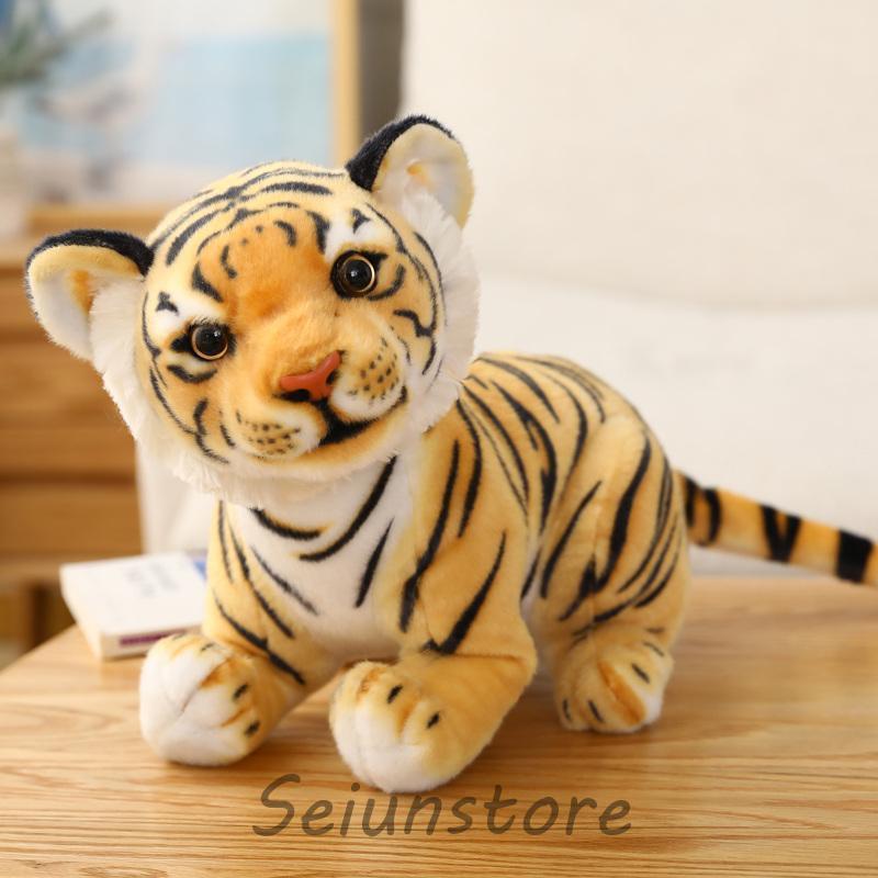 リアルタイガー ぬいぐるみ虎 おもちゃ 動物 イエロー 白虎 子供 誕生日プレゼントインテリア 癒し系 33cm : セイウンストア - 通販 - Yahoo!ショッピング