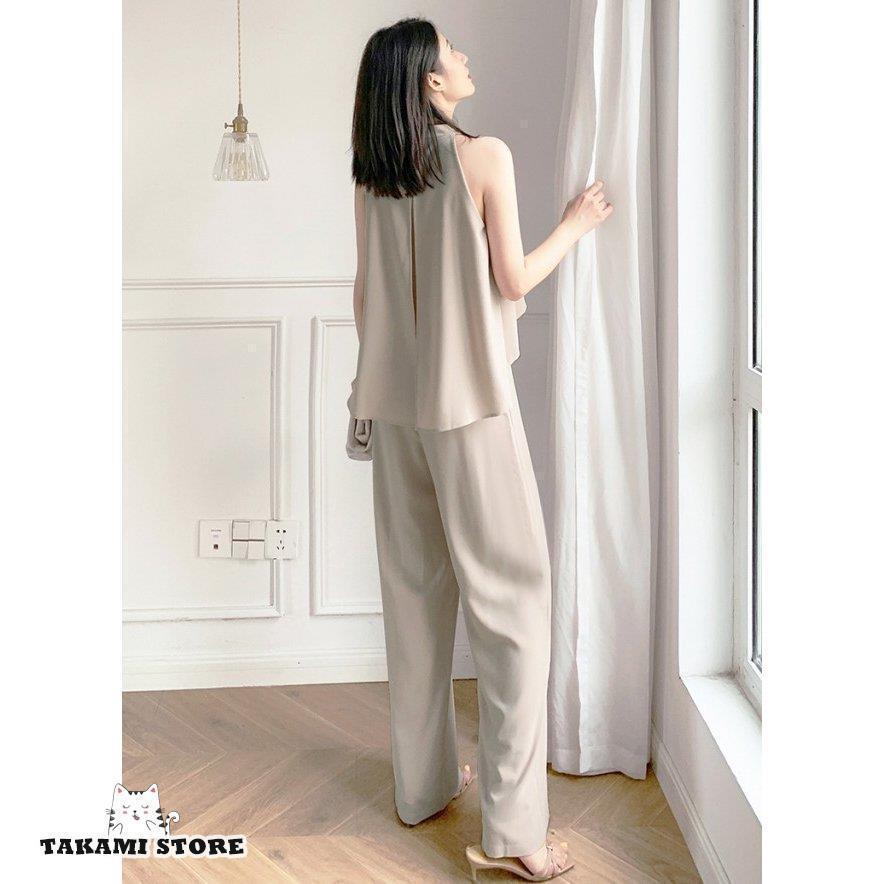 かっこいい パンツドレス パーティードレス レディース 韓国 結婚式 お呼ばれドレス パンツ オールインワン ジャンプスーツ ノースリーブ 黒 白 :zh230511-a1030:セイウン ...