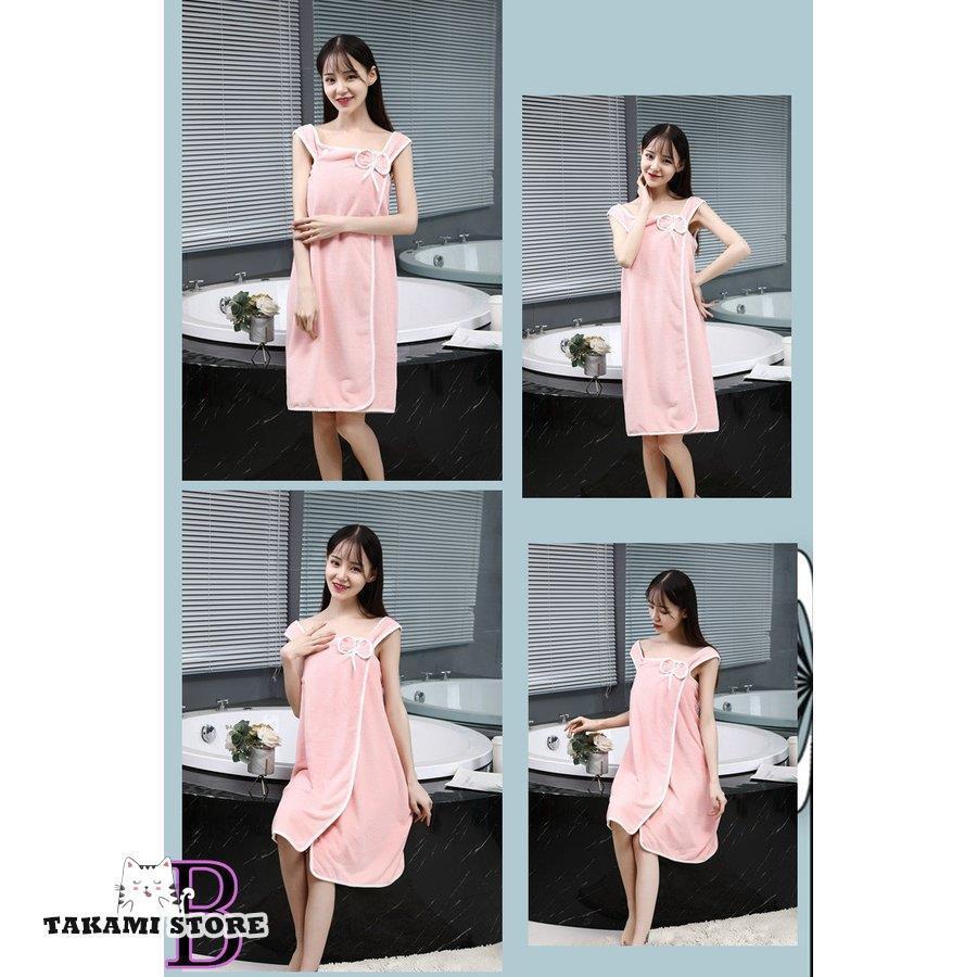 着るバスタオル ワンピース 湯上りタオル バスタオル ルームウエア パジャマ ローブ レディース 部屋着 タオル 吸水 便利 お風呂上がり :zh230511-a532:セイウンストア ...