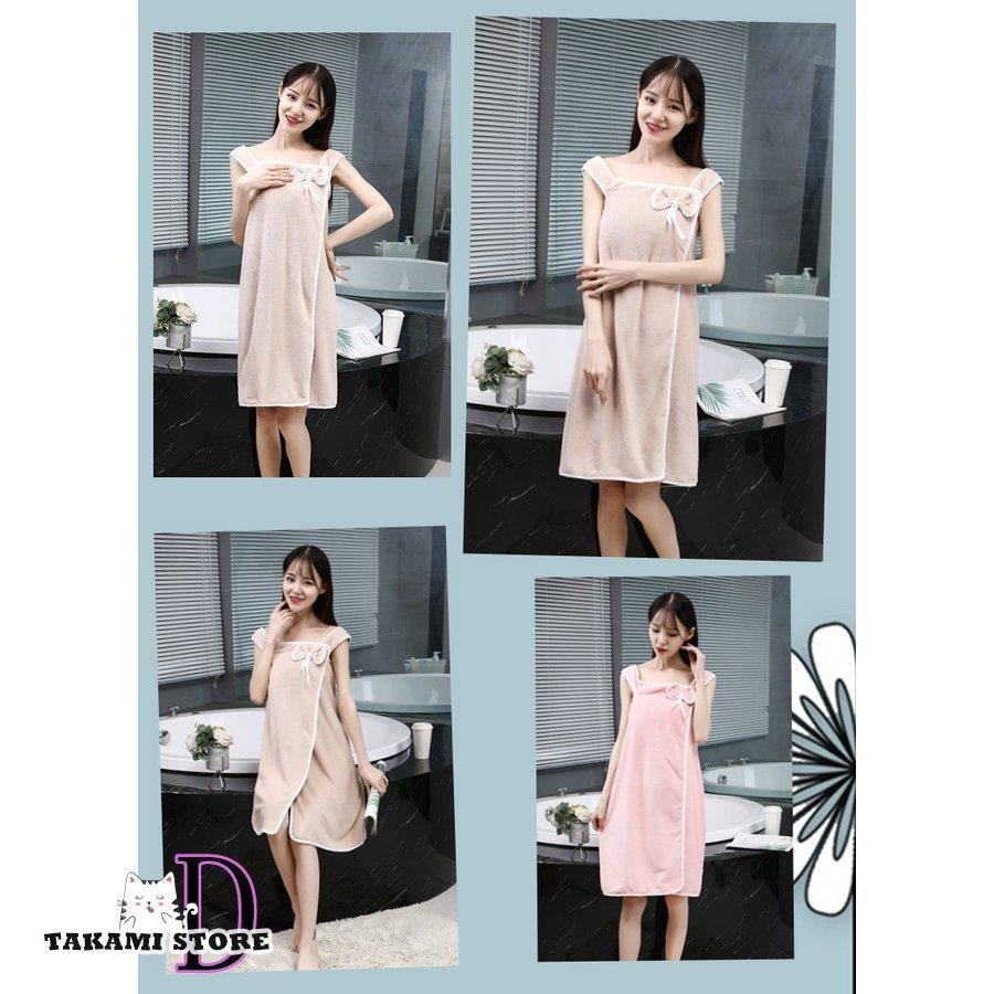 着るバスタオル ワンピース 湯上りタオル バスタオル ルームウエア パジャマ ローブ レディース 部屋着 タオル 吸水 便利 お風呂上がり :zh230511-a532:セイウンストア ...