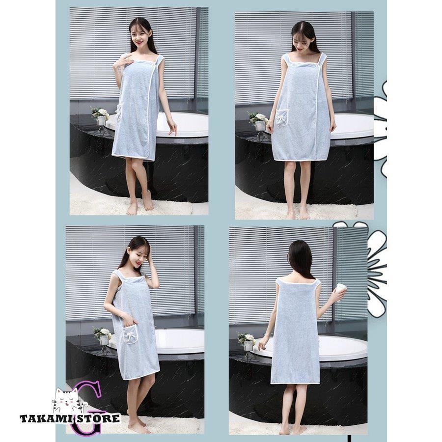 着るバスタオル ワンピース 湯上りタオル バスタオル ルームウエア パジャマ ローブ レディース 部屋着 タオル 吸水 便利 お風呂上がり :zh230511-a532:セイウンストア ...