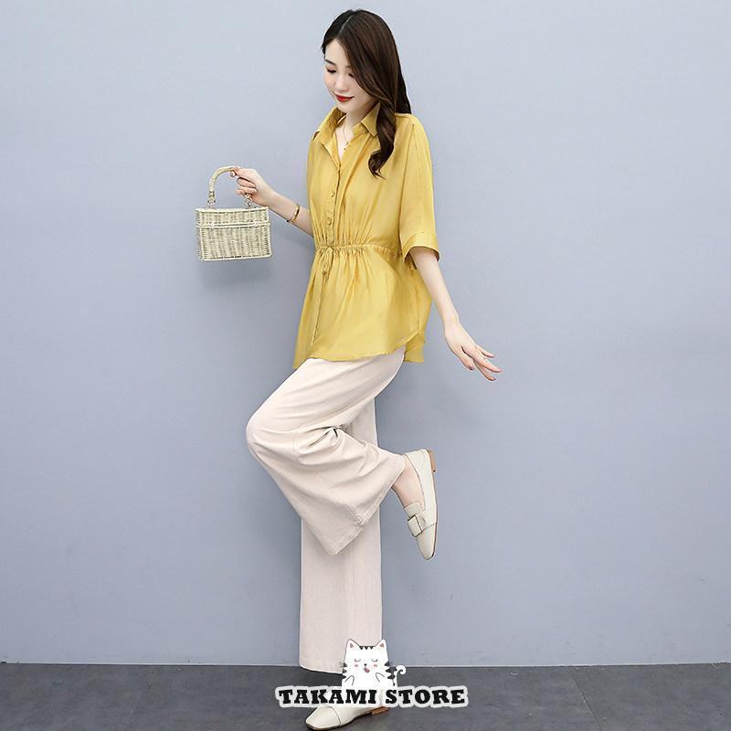 セットアップ レディース 夏 接触冷感 春 半袖 トップス ワイドパンツ 50代 40代 30代 20代 きれいめ 黒 ワンマイル ルームウェア おしゃれ : zh230511-a882 ...