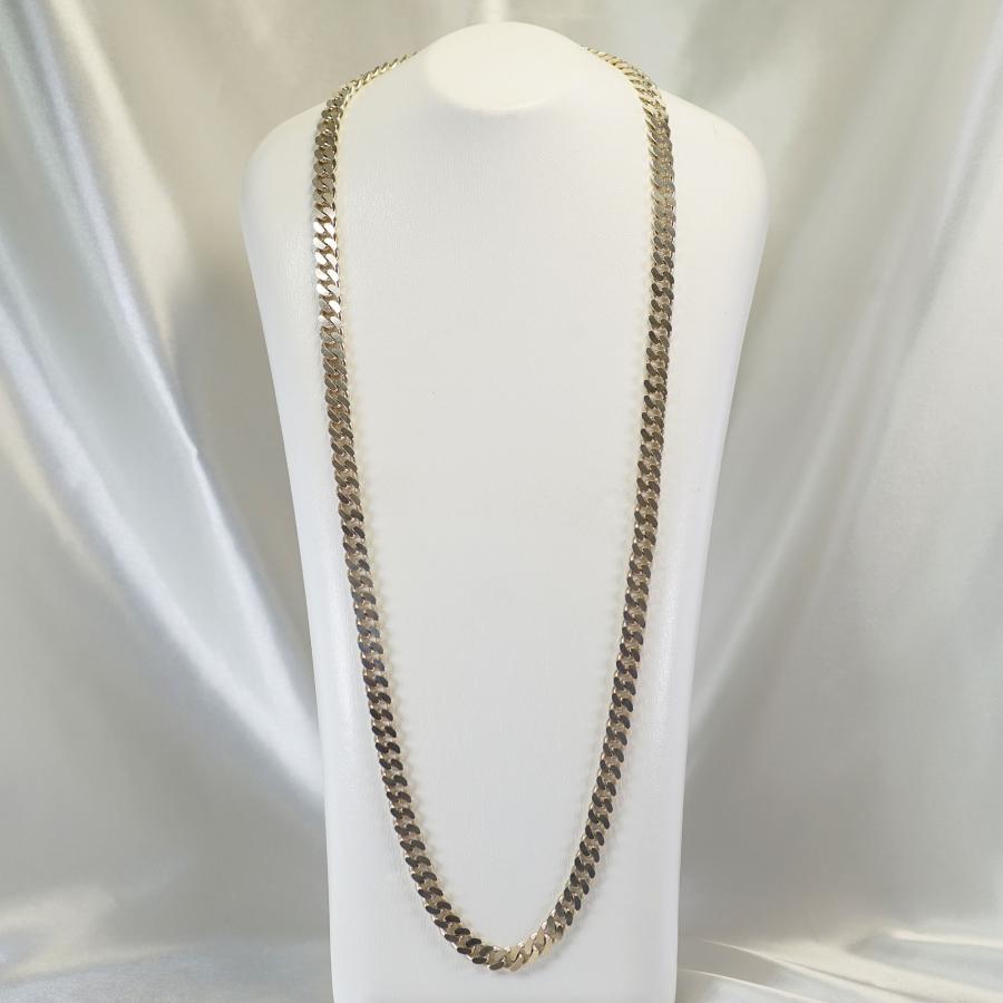 ネックレス ロング シルバー925 700mm チェーン スペイン製 喜平 I 700mm×7.5mm×2.4mm きへい 2面カット 太い 極太 メンズ レディース SILVER925 ...