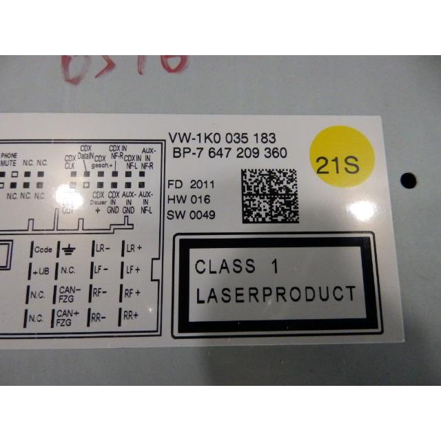 VW ゴルフ6 ヴァリアント DBA-1KCAX オーディオ/デッキ CAX 7647209360 1K0035183 230516 : 株式会社 西友商会 - 通販 - Yahoo!ショッピング