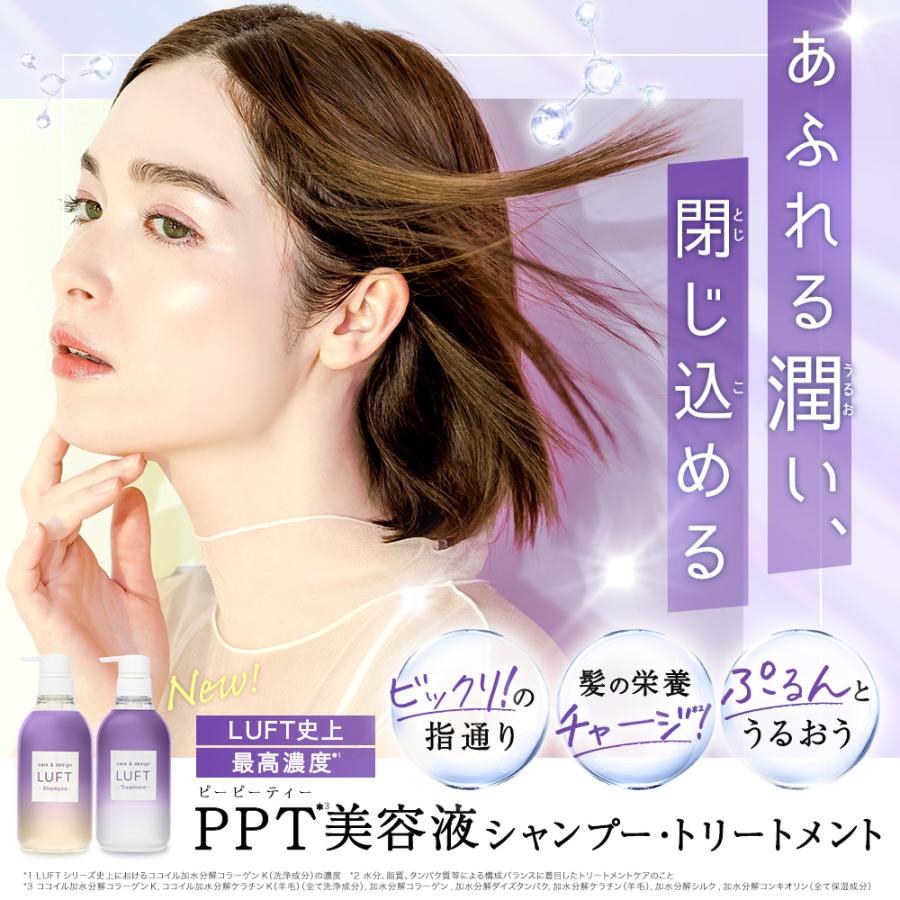 LUFT（ヘアケア） LUFT（ルフト）ケア＆デザイン PPT美容液シャンプー・トリートメント 各500mL ＜乾燥ハイダメージリペアタイプ ...