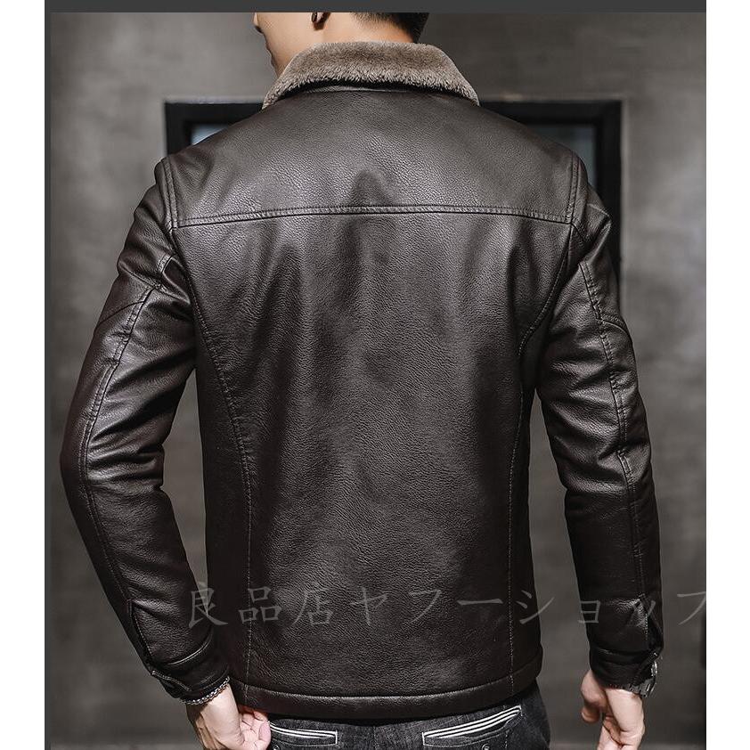 革ジャン レザージャケット ジャケット メンズ おしゃれ 裏起毛 コーデ