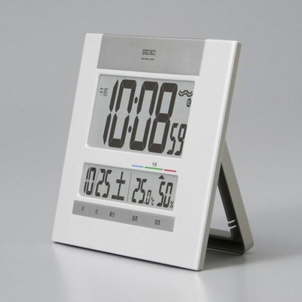 SEIKO セイコー デジタル電波時計 SQ429W 掛け置き兼用 快適度表示付 : セキチューヤフー店 - 通販 - Yahoo!ショッピング