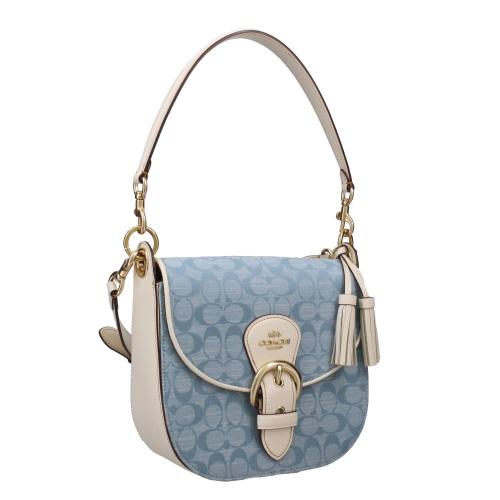 COACH コーチ アウトレット ショルダーバッグ シグネチャー デニム レザー C8514 IMUDY : GINZA LoveLove ...