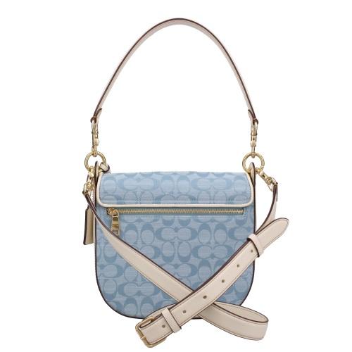 COACH コーチ アウトレット ショルダーバッグ シグネチャー デニム レザー C8514 IMUDY : GINZA LoveLove ...
