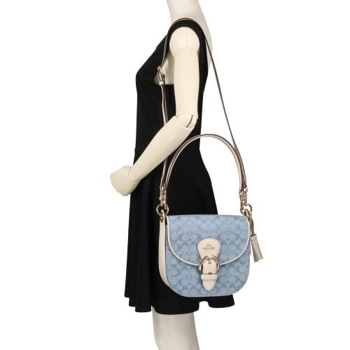 COACH コーチ アウトレット ショルダーバッグ シグネチャー デニム レザー C8514 IMUDY : GINZA LoveLove ...
