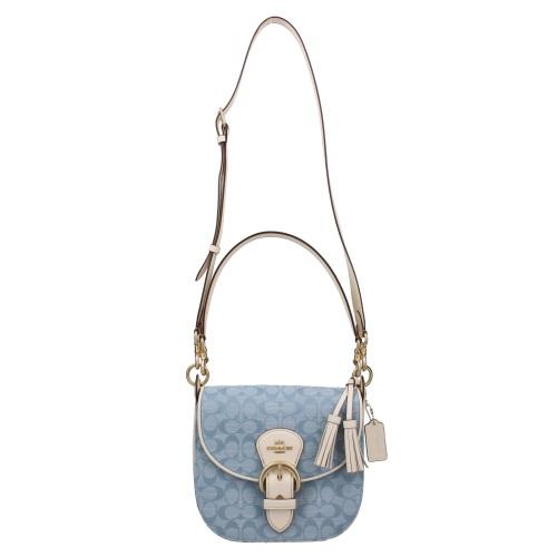 COACH コーチ アウトレット ショルダーバッグ シグネチャー デニム レザー C8514 IMUDY : GINZA LoveLove ...