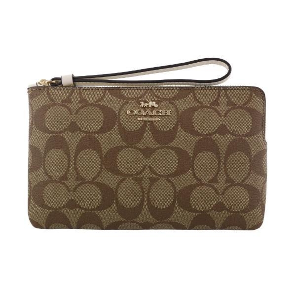 COACH コーチ アウトレット ポーチ レディース シグネチャー カーキ チョーク 6648 IMDJ8 : GINZA LoveLove ...