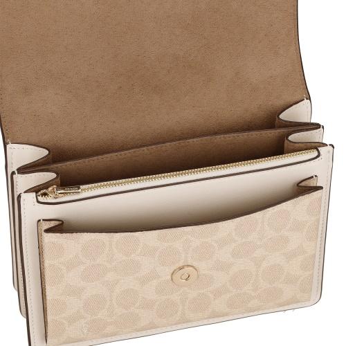 コーチ アウトレット ショルダーバッグ レディース シグネチャー ホワイト COACH OUTLET CV978 IMXDM ベージュ ...