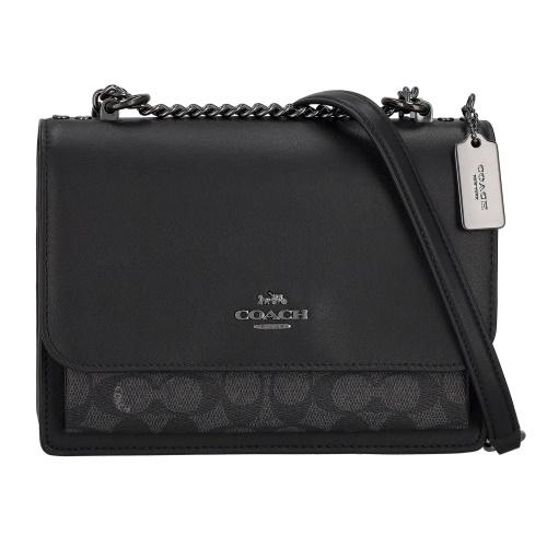 コーチ アウトレット ショルダーバッグ レディース シグネチャー ブラック COACH OUTLET CV978 QBMI5 チャコール ...