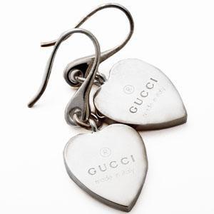 GUCCI グッチ ピアス 223993 J8400 ハートプレート シルバー : GINZA LoveLove - 通販 - Yahoo ...